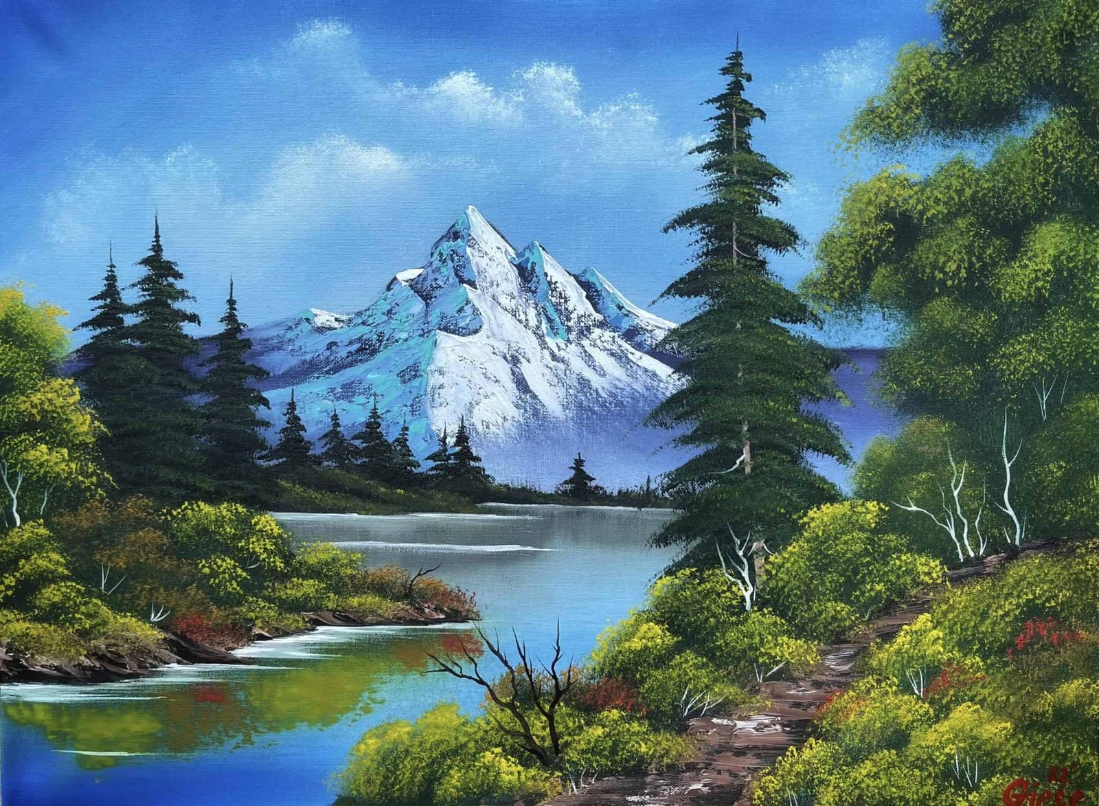 Can I Do a Bob Ross Painting with Acrylics?