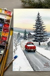 25 Beautiful Hand Painted Christmas Cards Ideas to Inspire Your Creativity