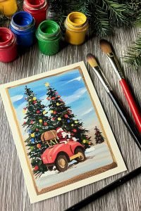 25 Beautiful Hand Painted Christmas Cards Ideas to Inspire Your Creativity