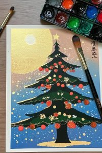 25 Beautiful Hand Painted Christmas Cards Ideas to Inspire Your Creativity