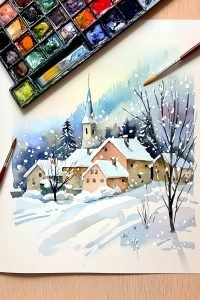 29 Winter Watercolor Painting Ideas for Beginners and Advanced Artists