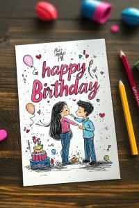 25 Happy Birthday Drawing Colored Pencil Ideas for Every Celebration