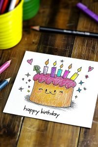 25 Happy Birthday Drawing Colored Pencil Ideas for Every Celebration
