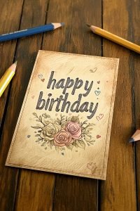 25 Happy Birthday Drawing Colored Pencil Ideas for Every Celebration