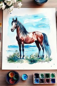 25 Stunning Watercolor Horse Drawing Ideas to Inspire Your Art