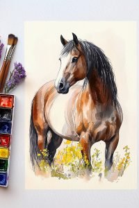 25 Stunning Watercolor Horse Drawing Ideas to Inspire Your Art
