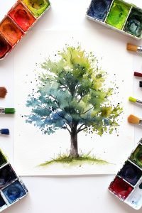 25 Stunning Watercolor Trees Drawing Ideas for Beginners and Experts