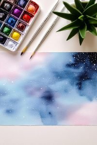 32 Watercolor Galaxy Drawing Ideas to Inspire Your Next Artwork
