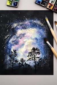 32 Watercolor Galaxy Drawing Ideas to Inspire Your Next Artwork