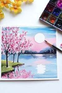 25 Watercolor Moon Easy Drawing Ideas for Relaxing Creative Sessions