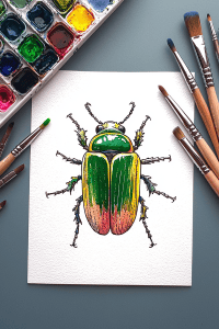 24 Watercolor Insects Drawing Ideas for Stunning and Creative Artwork