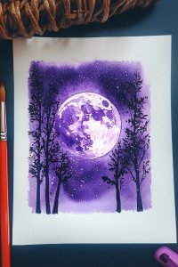 25 Watercolor Moon Easy Drawing Ideas for Relaxing Creative Sessions