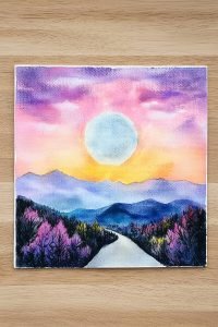 25 Watercolor Moon Easy Drawing Ideas for Relaxing Creative Sessions