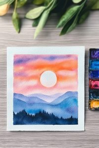 25 Watercolor Moon Easy Drawing Ideas for Relaxing Creative Sessions