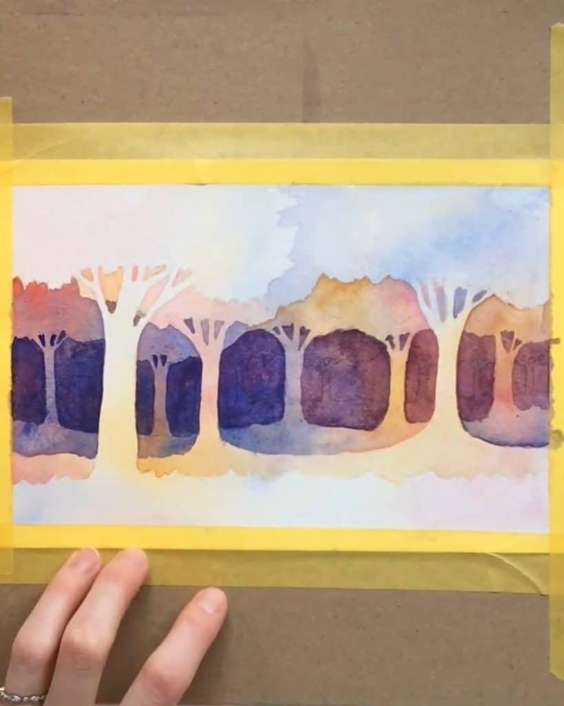 Painting Negative Space Trees