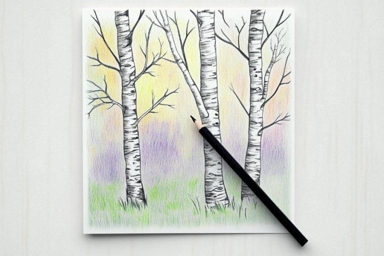 Beautiful 25 Colored Pencil Trees Painting Ideas for Every Skill Level