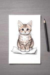 Adorable 28 Colored Pencil Cat Painting Ideas for Cat Lovers
