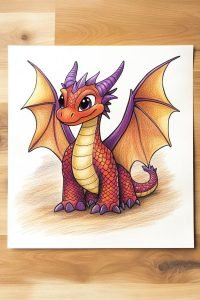 Easy and Fun 25 Colored Pencil Dragon Art Ideas Simple
