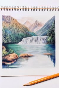 30 Colored Pencil Drawing Mountain Ideas for Stunning Landscape Art