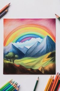 30 Colored Pencil Drawing Mountain Ideas for Stunning Landscape Art