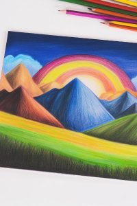 30 Colored Pencil Drawing Mountain Ideas for Stunning Landscape Art