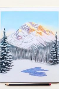 30 Colored Pencil Drawing Mountain Ideas for Stunning Landscape Art