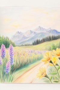 30 Colored Pencil Drawing Mountain Ideas for Stunning Landscape Art