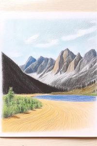 30 Colored Pencil Drawing Mountain Ideas for Stunning Landscape Art