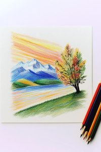 26 Colored Pencil Drawing Landscape Ideas to Inspire Your Next Artwork