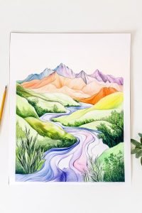 30 Colored Pencil Drawing Mountain Ideas for Stunning Landscape Art
