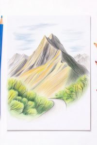 30 Colored Pencil Drawing Mountain Ideas for Stunning Landscape Art