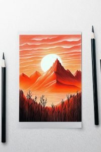 30 Colored Pencil Drawing Mountain Ideas for Stunning Landscape Art