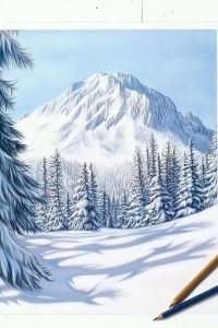 30 Colored Pencil Drawing Mountain Ideas for Stunning Landscape Art