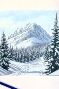 30 Colored Pencil Drawing Mountain Ideas for Stunning Landscape Art