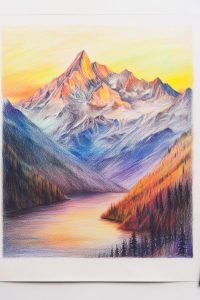 30 Colored Pencil Drawing Mountain Ideas for Stunning Landscape Art