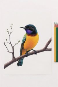 29 Colored Pencil Drawing Bird Ideas for Stunning Sketches