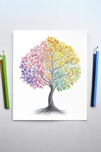 Beautiful 25 Colored Pencil Trees Painting Ideas for Every Skill Level