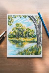 23 Colored Pencil Trees Drawing Ideas to Inspire Your Nature Art