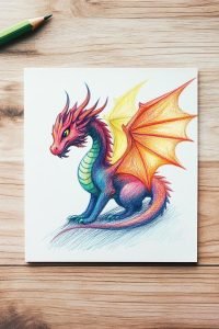 25 Colored Pencil Dragon Drawing Ideas for Fantasy Art Lovers