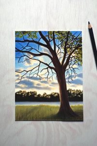 Beautiful 25 Colored Pencil Trees Painting Ideas for Every Skill Level