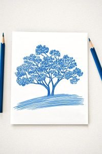 Beautiful 25 Colored Pencil Trees Painting Ideas for Every Skill Level