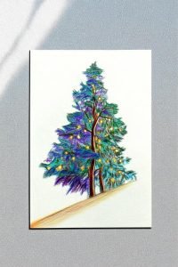 Beautiful 25 Colored Pencil Trees Painting Ideas for Every Skill Level