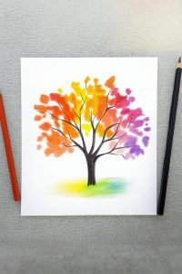 Beautiful 25 Colored Pencil Trees Painting Ideas for Every Skill Level