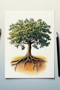 23 Colored Pencil Trees Drawing Ideas to Inspire Your Nature Art