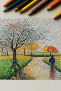 26 Colored Pencil Drawing Landscape Ideas to Inspire Your Next Artwork