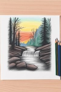 26 Colored Pencil Drawing Landscape Ideas to Inspire Your Next Artwork