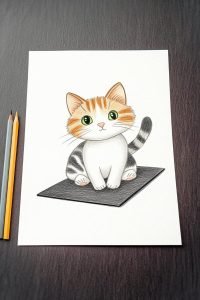 Adorable 28 Colored Pencil Cat Painting Ideas for Cat Lovers
