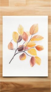 26 Colored Pencil Leaves Paintings Easy Ideas for Beginners to Try