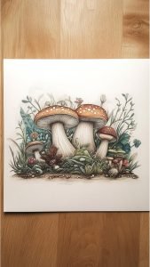 Explore Nature-Inspired Art with These 20 Colored Pencil Mushroom ...