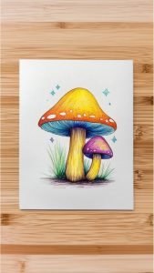 21 Colored Pencil Mushroom DIY Painting Ideas to Try Today